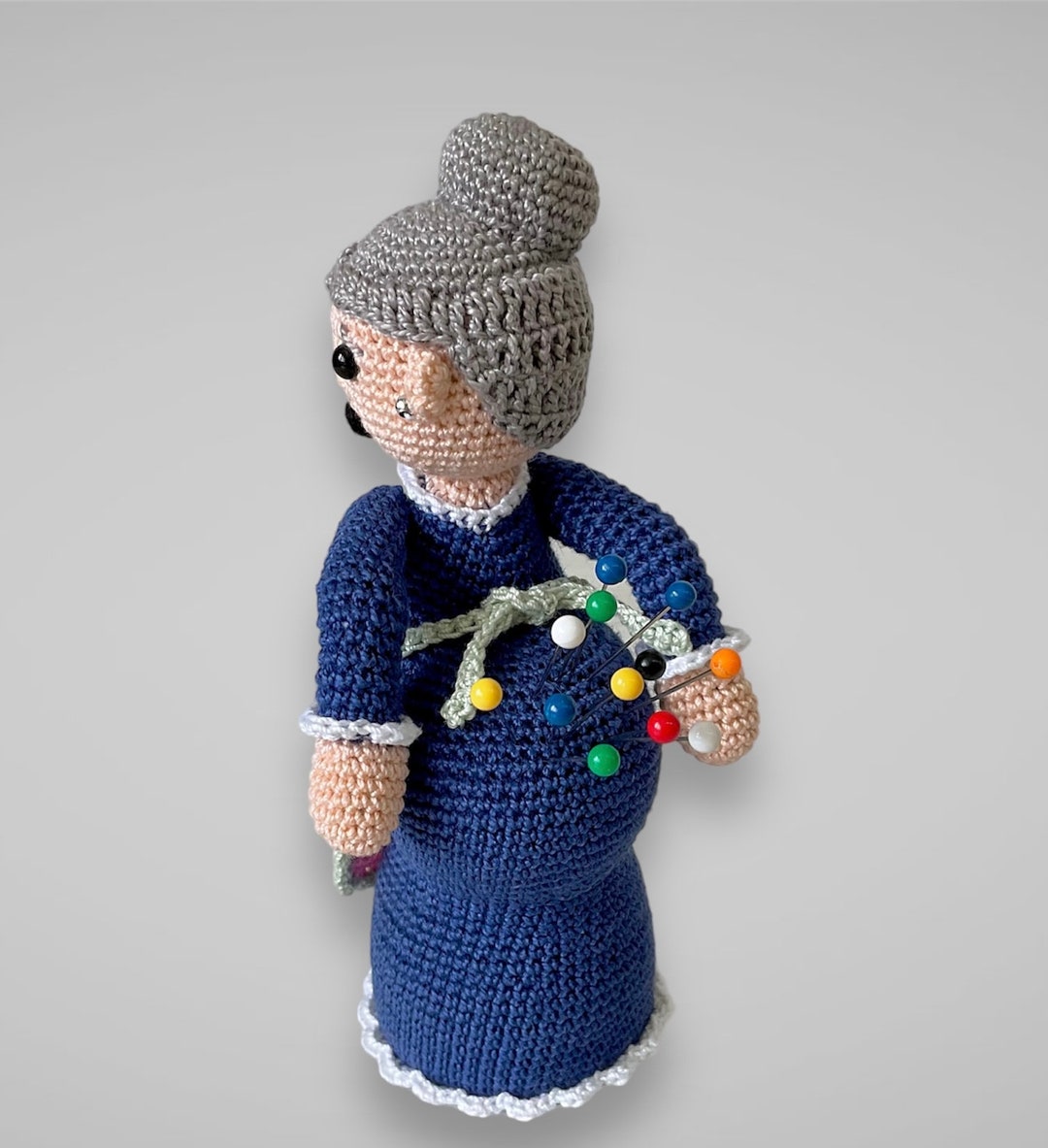 Crocheted Old Lady Pin Cushion: Novelty Sewing Decor - Etsy