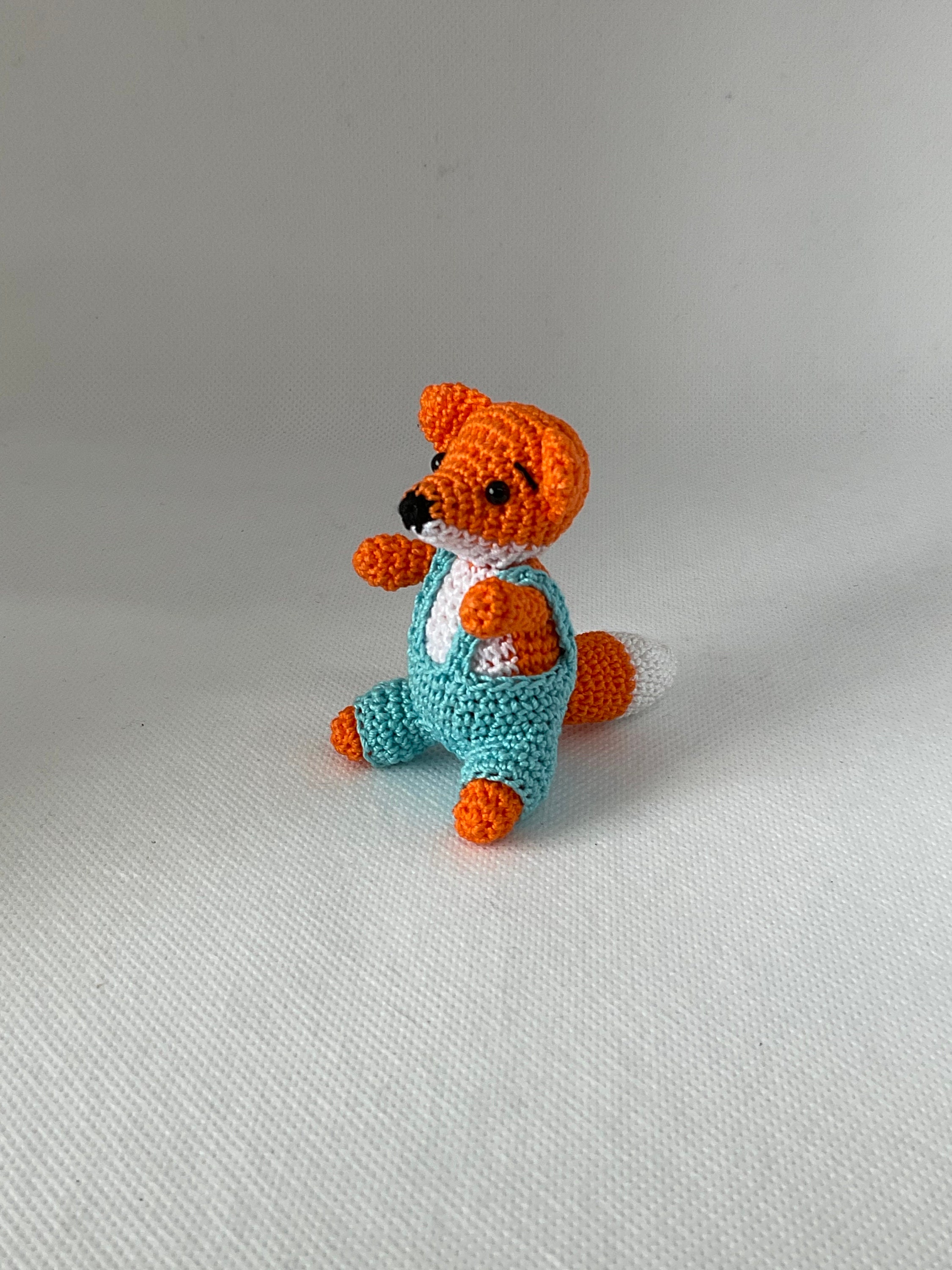 Tiny Fox Miniature Fox Fox Keyring Crochet Fox Pocket Pal - Etsy