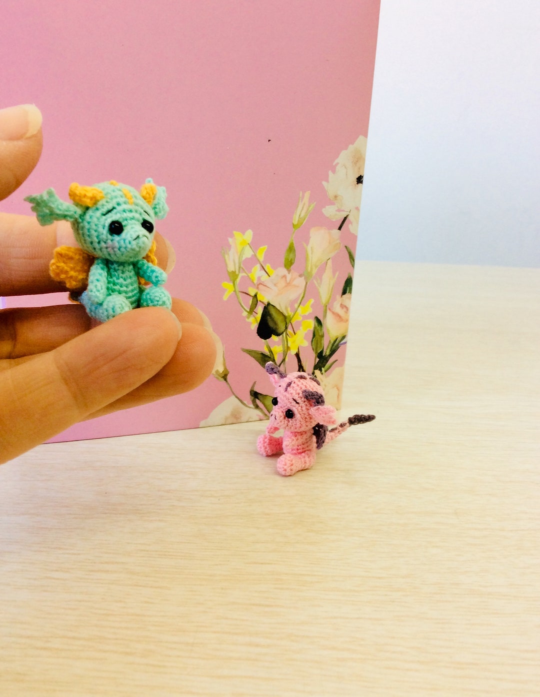 Micro Crochet Dragon: Tiny Amigurumi Pocket Pet - Etsy