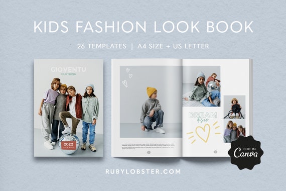 Fashion Lookbook Template Canva Magazine Template Fashion | Etsy