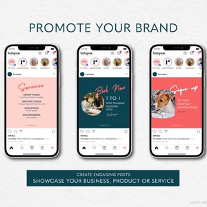 Pets Instagram Template, Instagram Dog Template, Pet Business Instagram ...