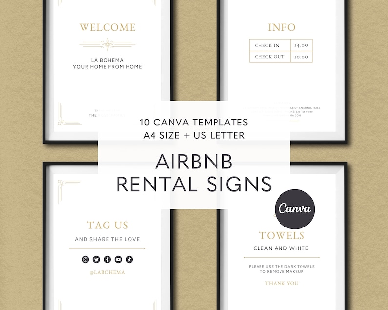 Airbnb Welcome Sign Vacation Rental Signs Guest House Rules - Etsy
