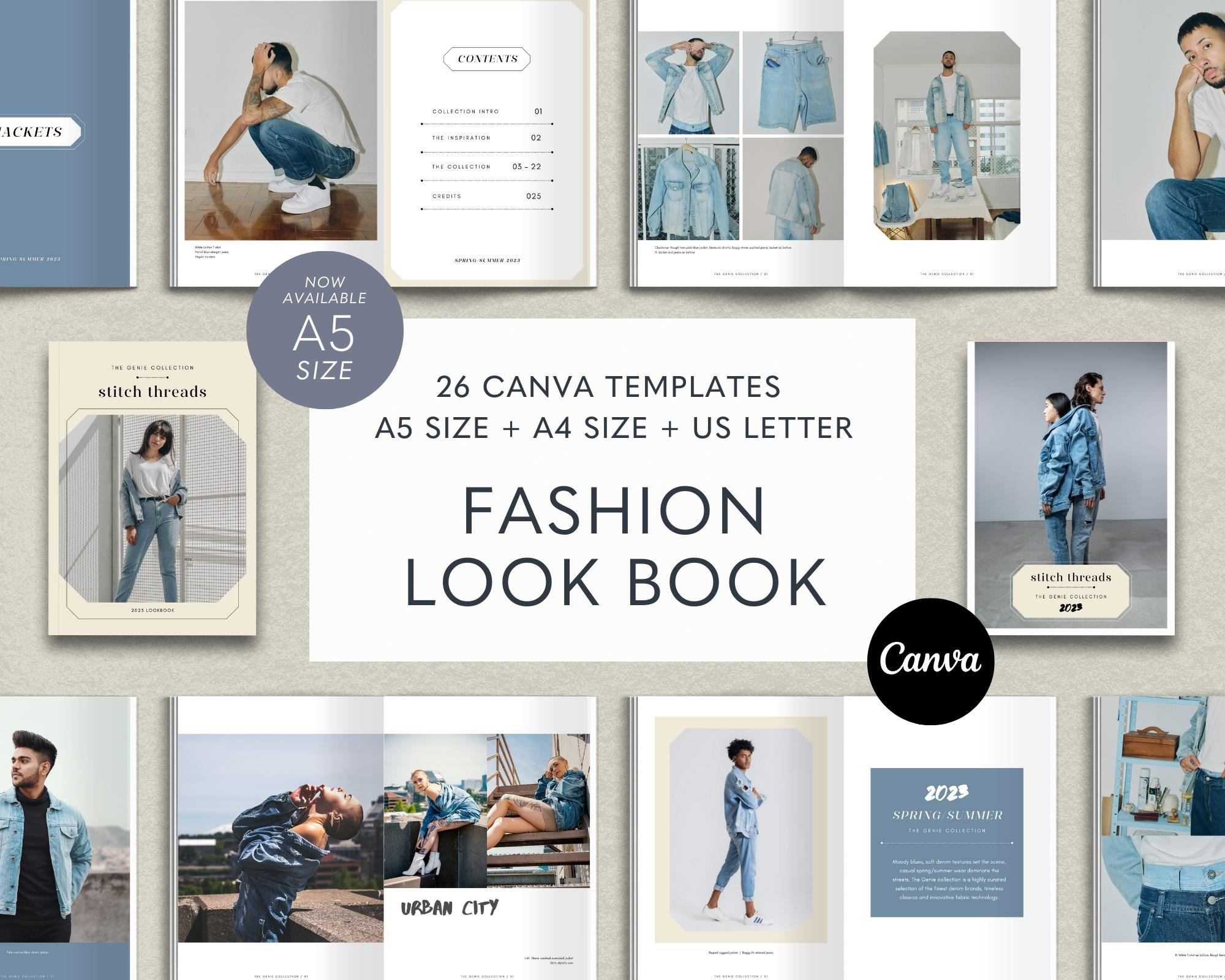 Fashion Lookbook Template, Canva Magazine Template, Fashion Catalog ...