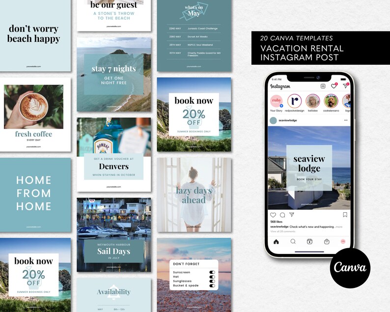 Airbnb Instagram Post, Social Media Templates Hotel, Superhost Air Bnb ...