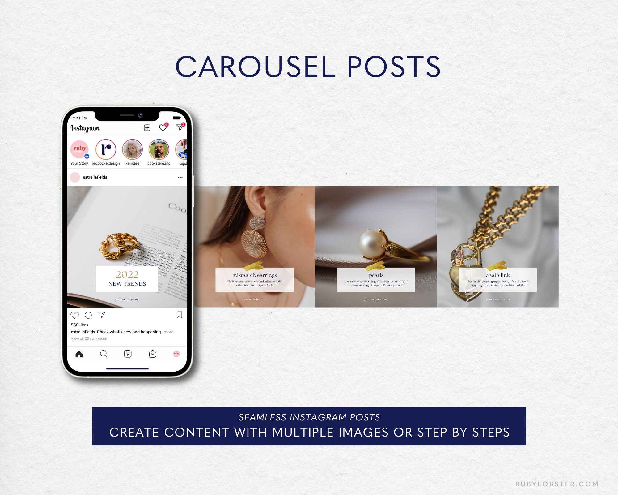 Jewelry Instagram Template, Social Media Post, Jewellery Business ...