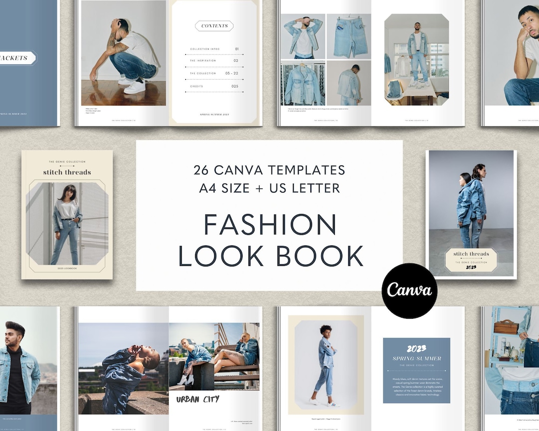Fashion Lookbook Template, Canva Magazine Template, Fashion Catalog Template, Product Catalog ...
