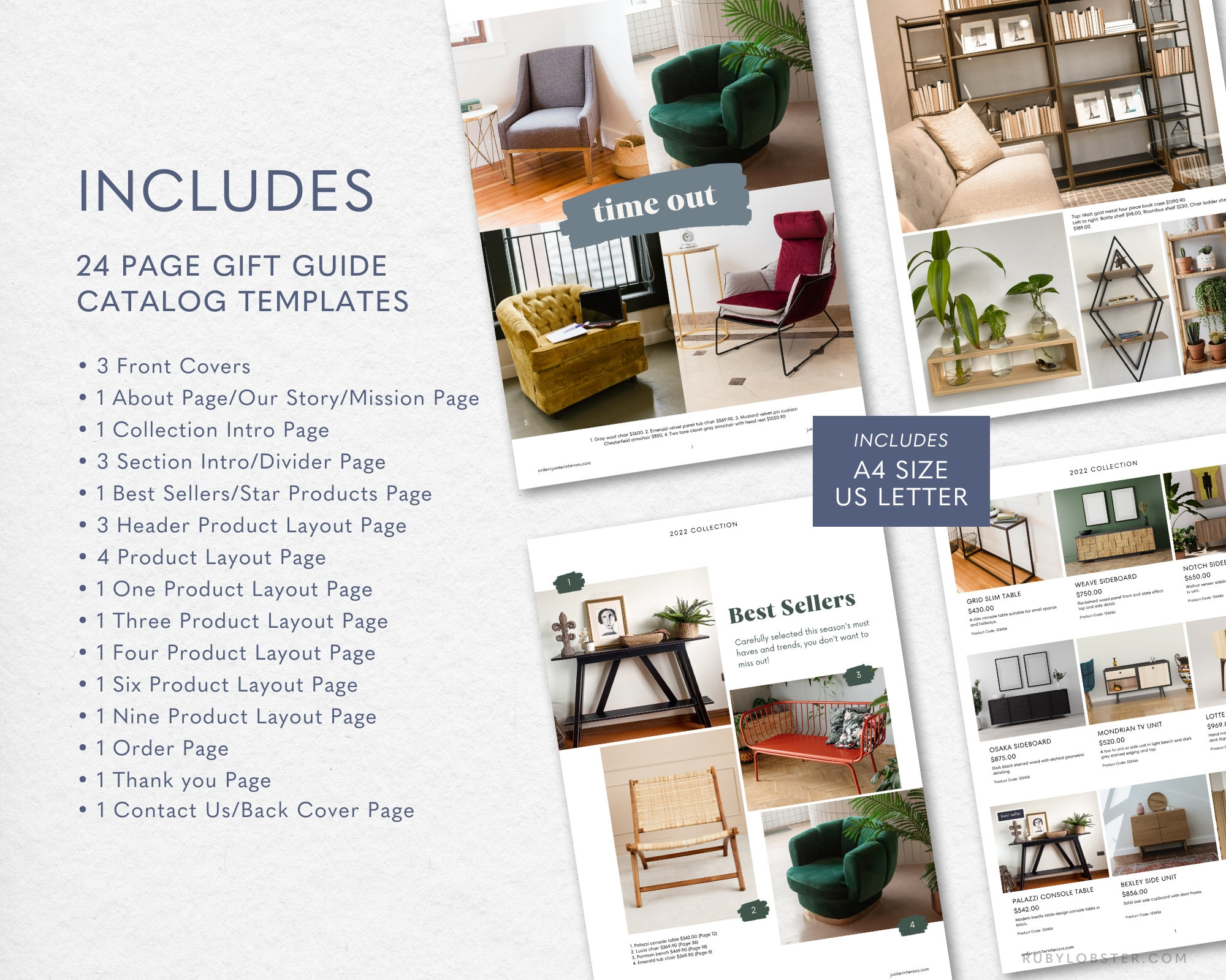 Gift Guide Template Product Catalog Canva Gift Guide - Etsy