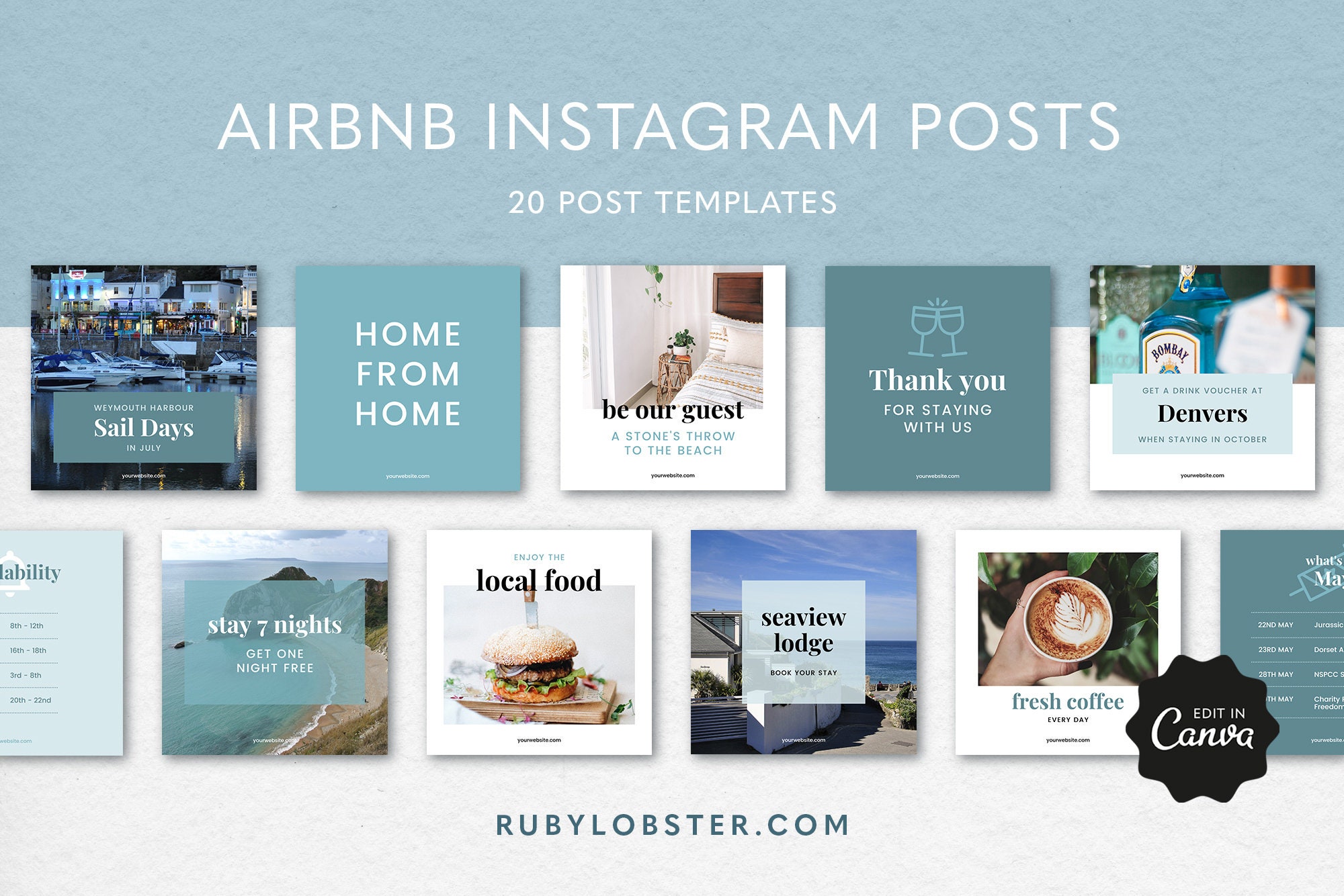Airbnb Instagram Post Social Media Templates Hotel Superhost - Etsy