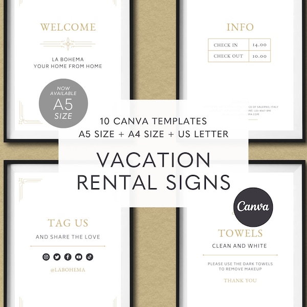 Vacation Rental Sign - Etsy