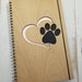 Paw in Heart Lined Journal Can Be Made Left Handed Dog - Etsy