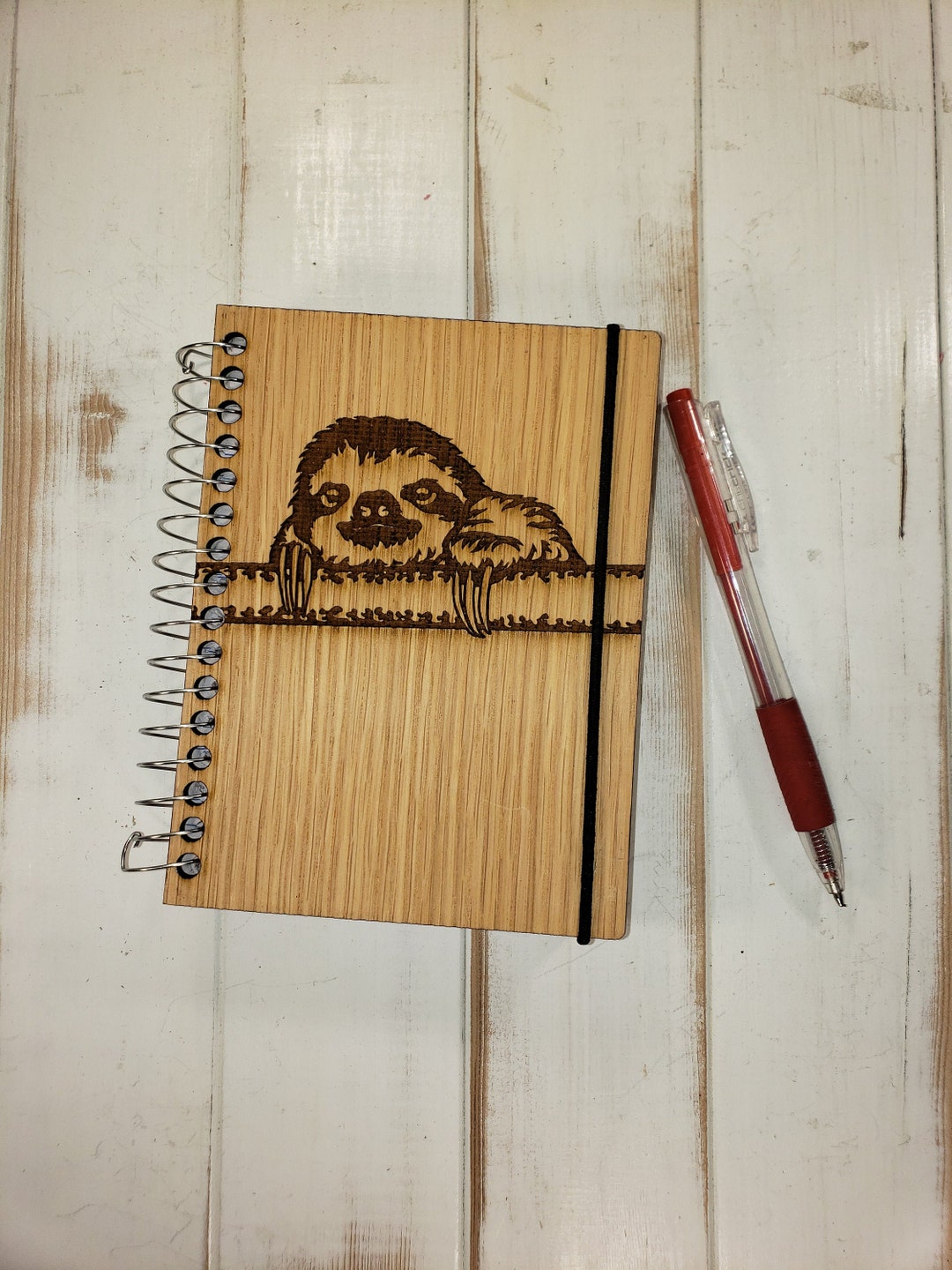 Cute Sloth Pocket Journal - Can Be Made Left Handed - Etsy