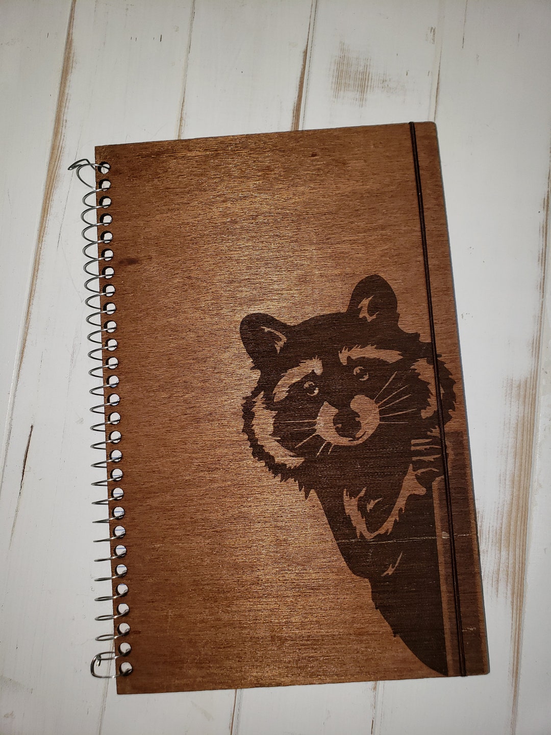 Peeking Raccoon Lined Journal 6"x9"- Can Be Made Left Handed - Etsy