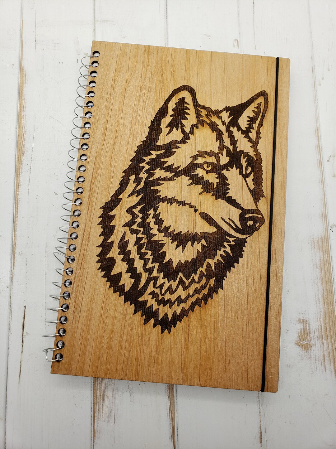 Engraved Wolf Scene Lined Journal 6"x9"- Can Be Made Left Handed - Etsy