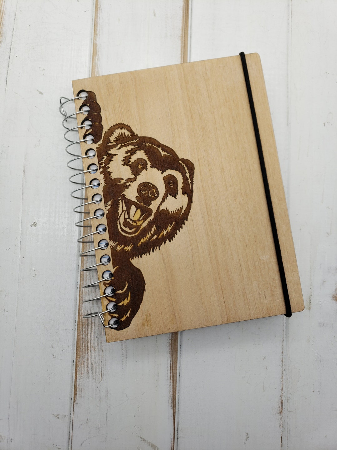 Peeking Bear Pocket Journal - Can Be Made Left Handed - Etsy