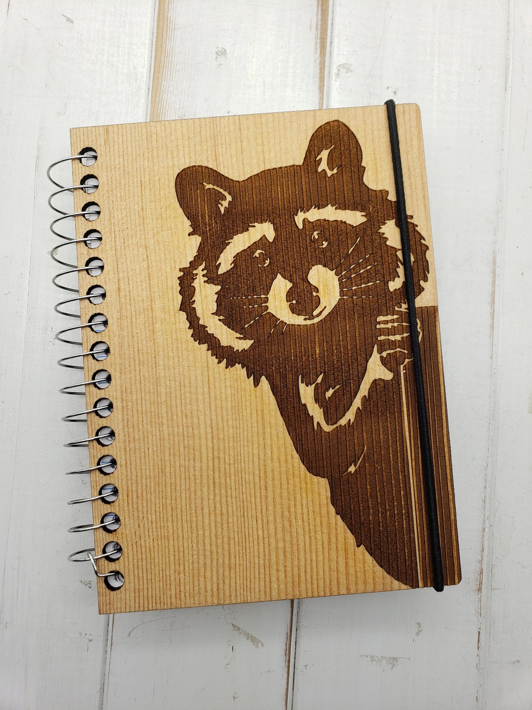Peeking Raccoon Pocket Journal - Can Be Made Left Handed - Etsy
