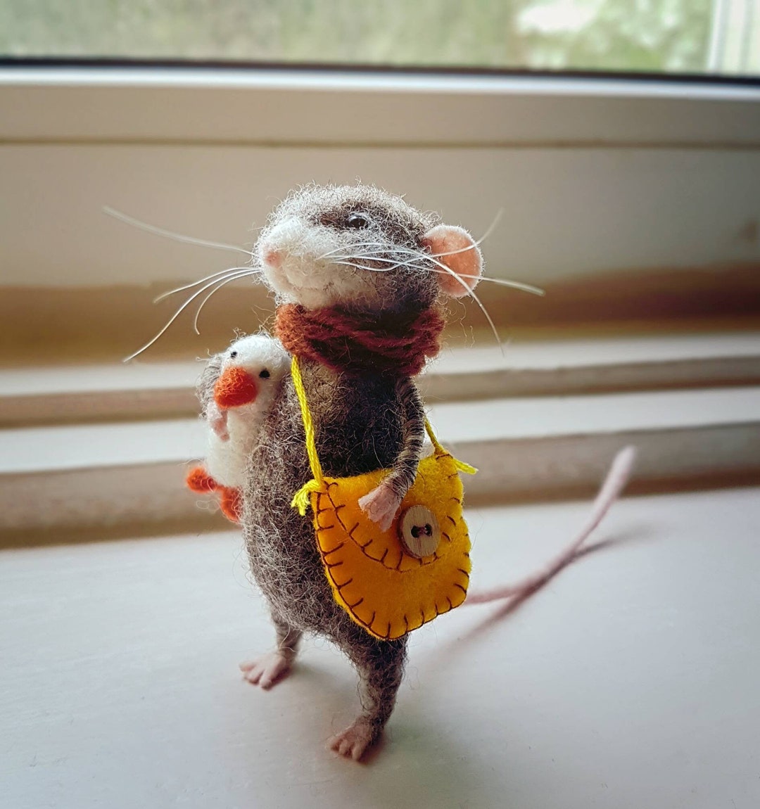 Needle Felted Mouse Needle Felted Animal Felted Animals - Etsy