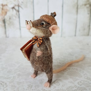 Needle Felted Mouse Felted Mice Professor Gift Needle - Etsy