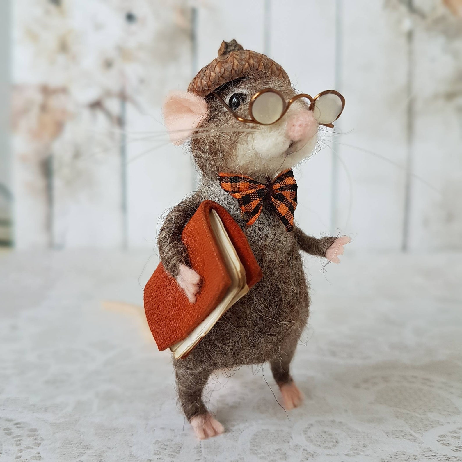Needle Felted Mouse Felted Mice Professor Gift Needle - Etsy