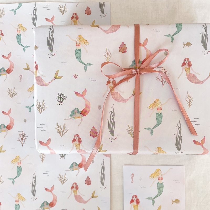 Mermaid Wrapping Paper - Etsy