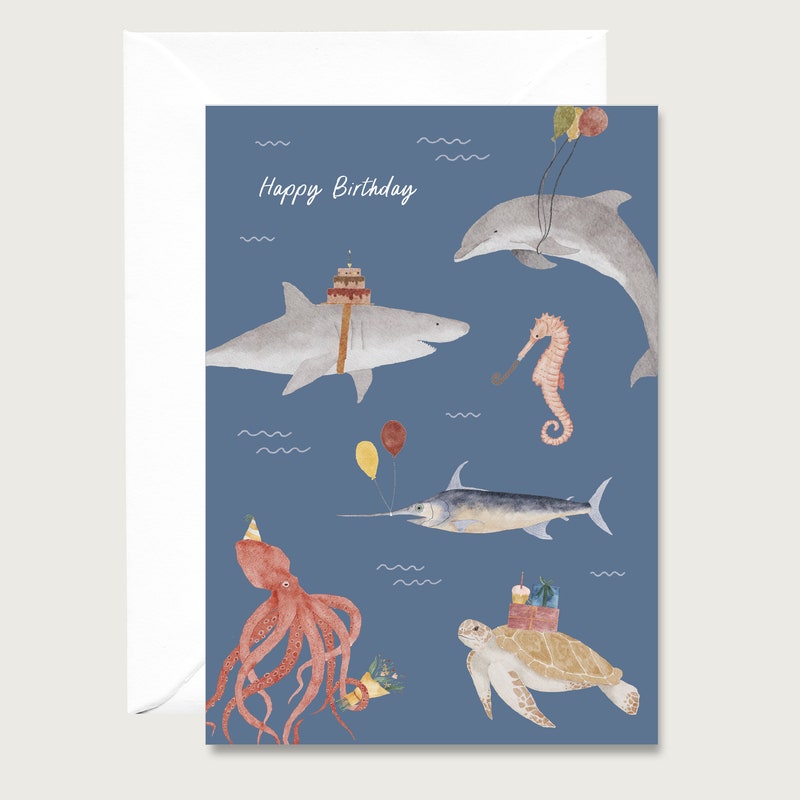 Fish Birthday Card - Etsy