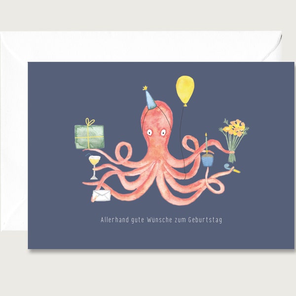 Octopus Watercolor - Etsy