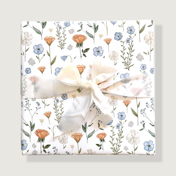 Flower Wrapping Paper - Etsy