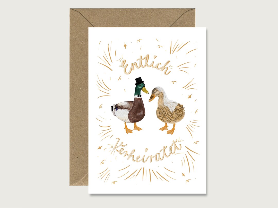 Wedding Card "finally Married" H_22 - Wedding Folding Card ...