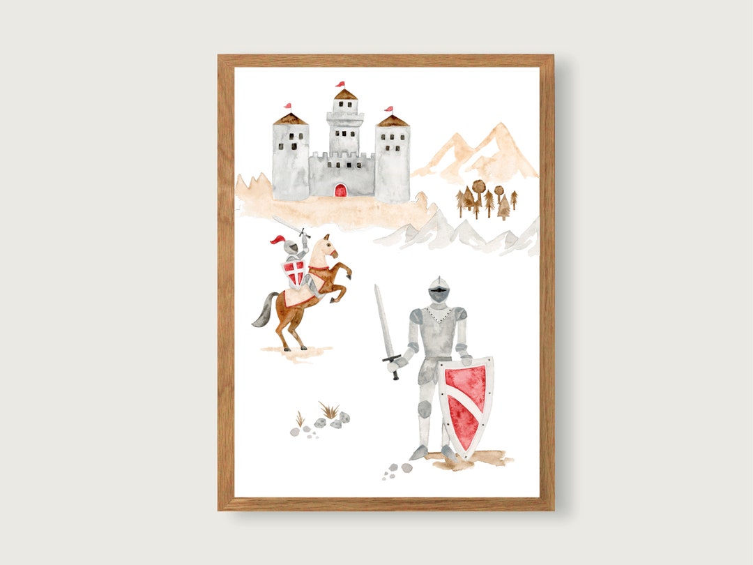 Poster knights Print Children's Poster - Etsy