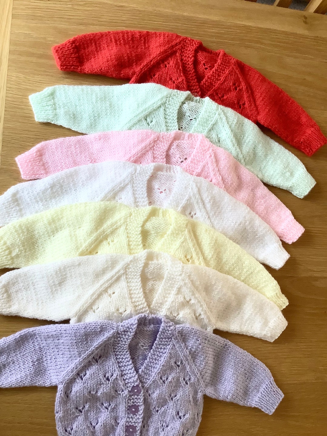 Pretty Hand Knitted Cardigan for Baby Girl 0-3 Months - Etsy UK