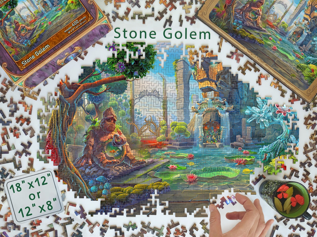 Wooden Jigsaw Puzzles for Adults and Kids - Stone Golem (200-400 Piece ...