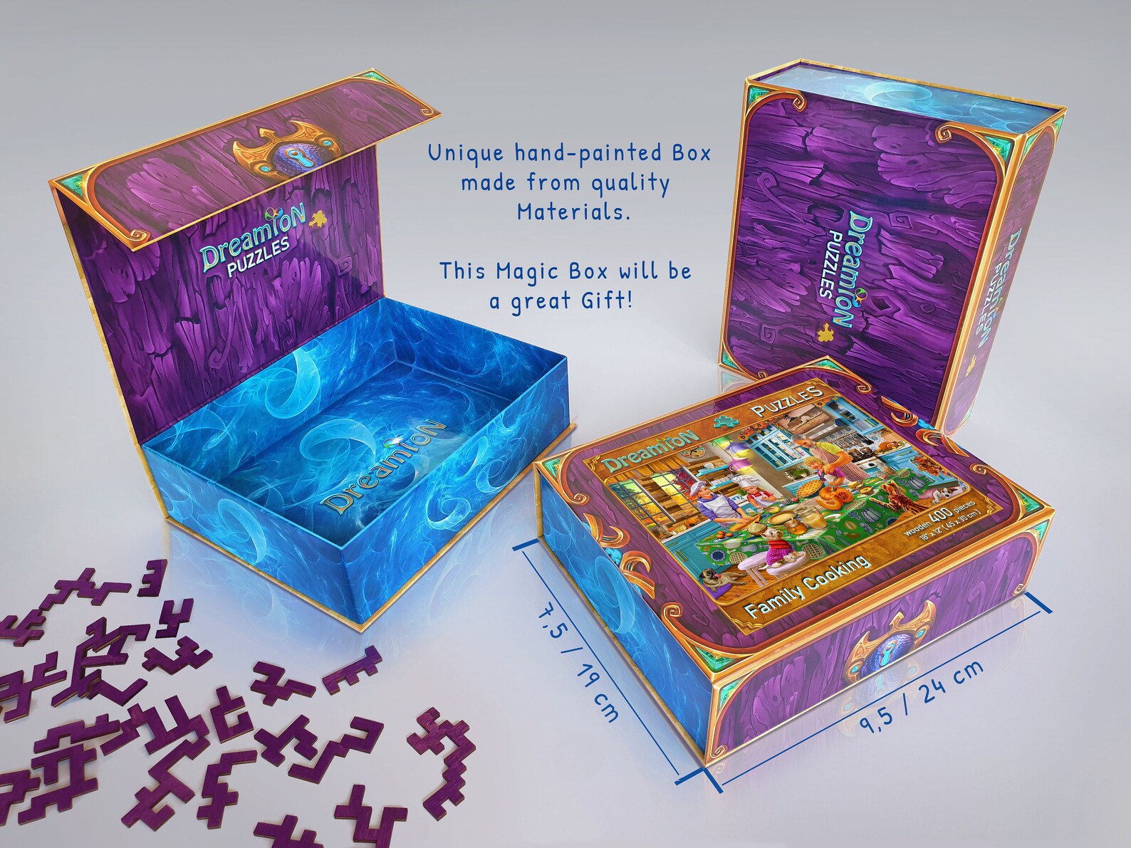 Family Cooking in the Kitchen Wooden Jigsaw Puzzle for - Etsy