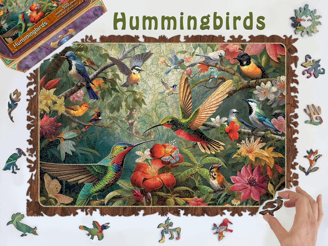 Wooden Jigsaw Puzzles for Adults - Hummingbirds (250-500 Pieces ...