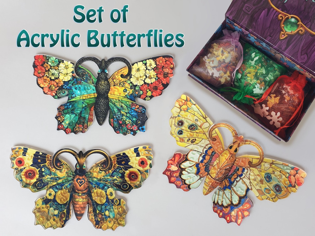 Set of 3 Acrylic Puzzles for Kids and Adults (50 Pieces Each) in the ...