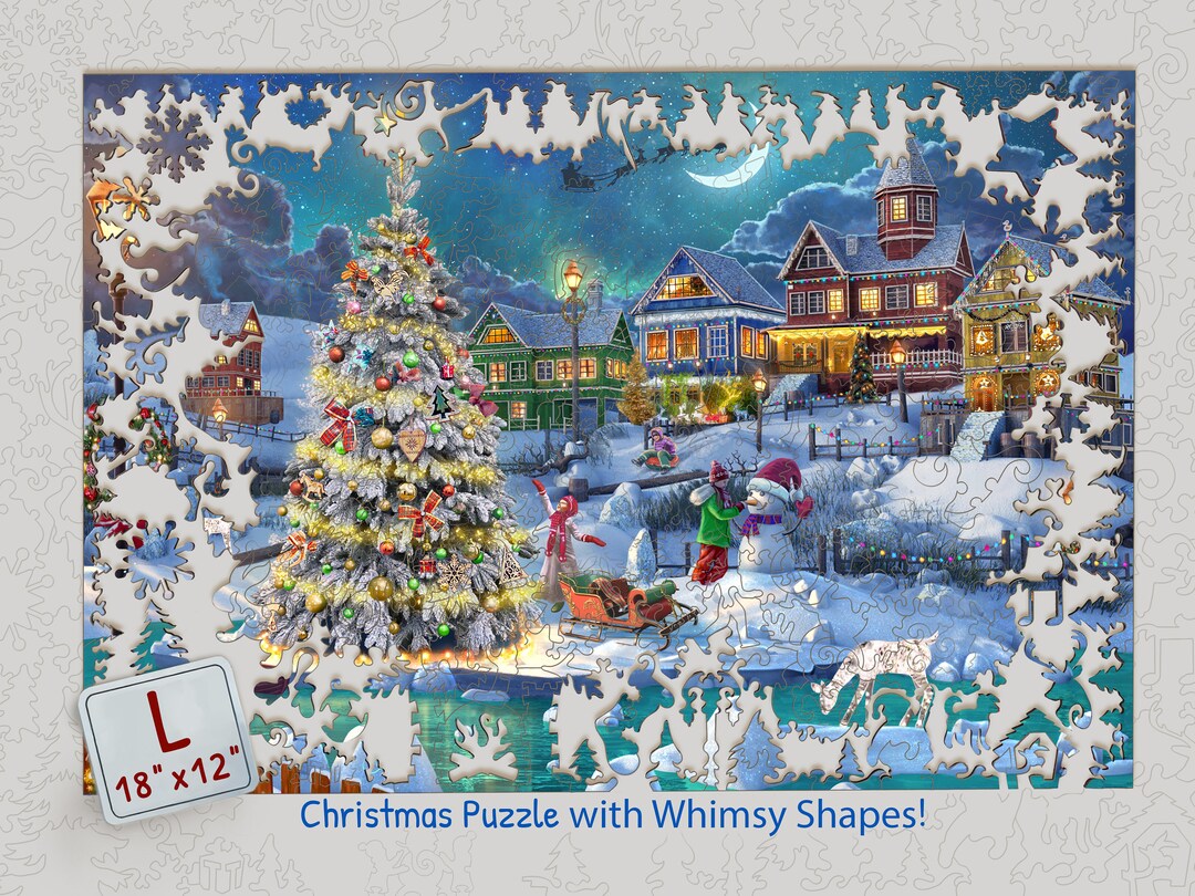 Christmas Wooden Jigsaw Puzzles for Adults - Christmas Village (400 Pcs ...