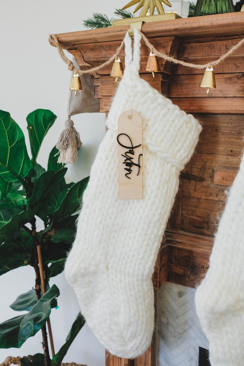 Personalized Stocking Tags Custom Stocking Tags Stocking - Etsy