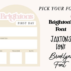 Personalized Back to School Sign With Whiteboard First Day of School ...