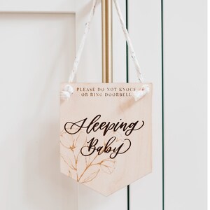 Shhh Baby Sleeping Door Sign Nursery Sign Newborn Decorations Nap Time ...