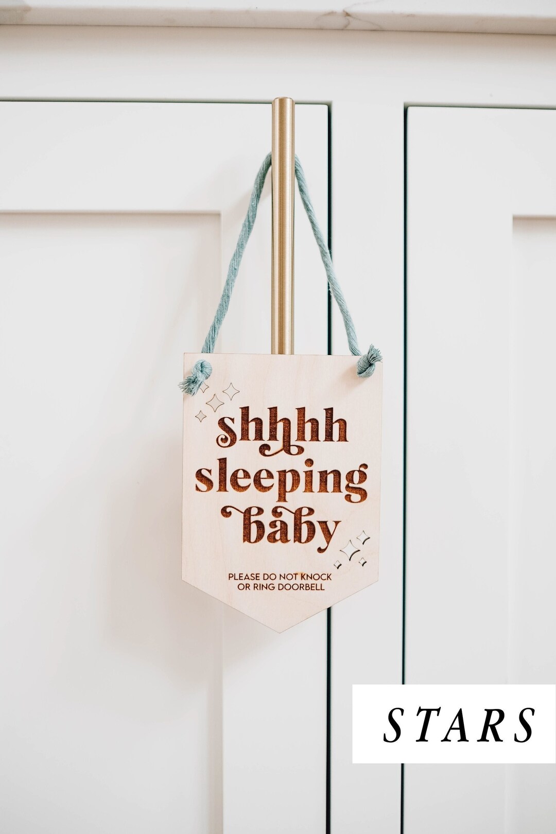 Shhh Baby Sleeping Door Sign Nursery Sign Newborn Decorations Nap Time ...