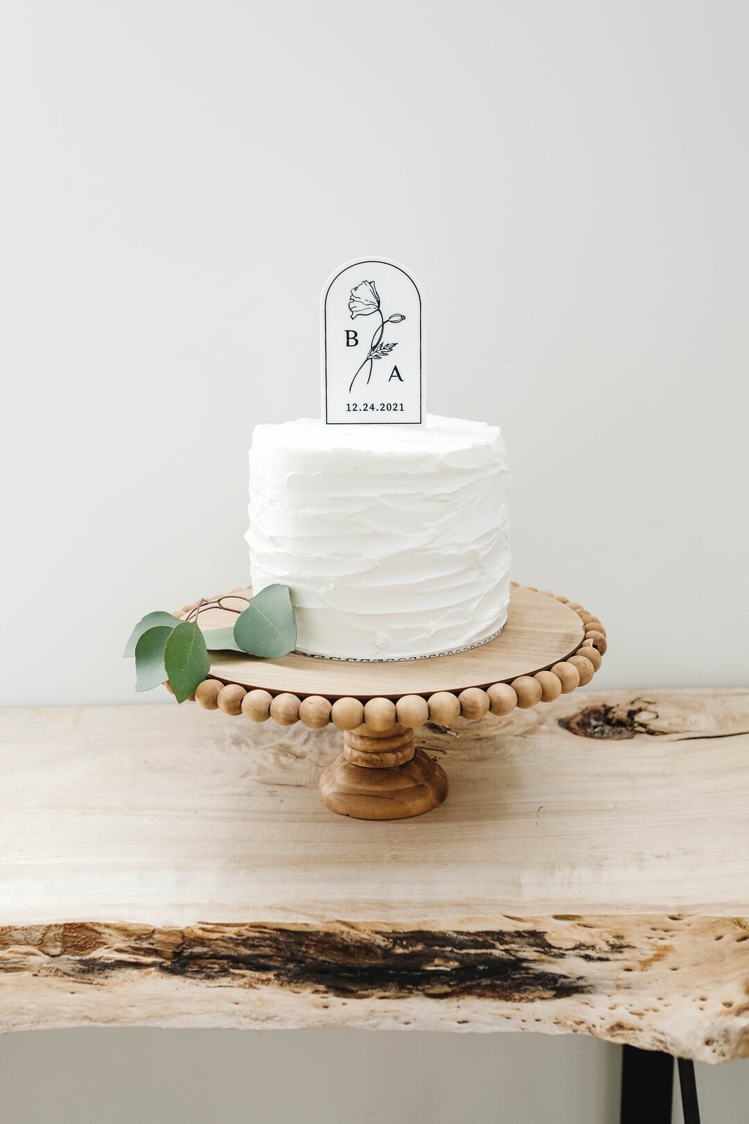 Modern Floral Cake Topper Wedding Cake Topper Arch Cake Topper Acrylic ...