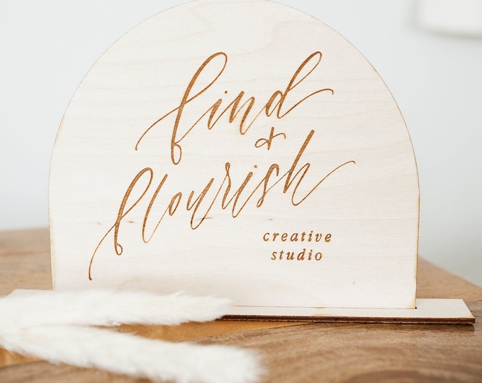 Custom Table Top Logo Sign - Small Business Sign - Pop up Booth Logo ...