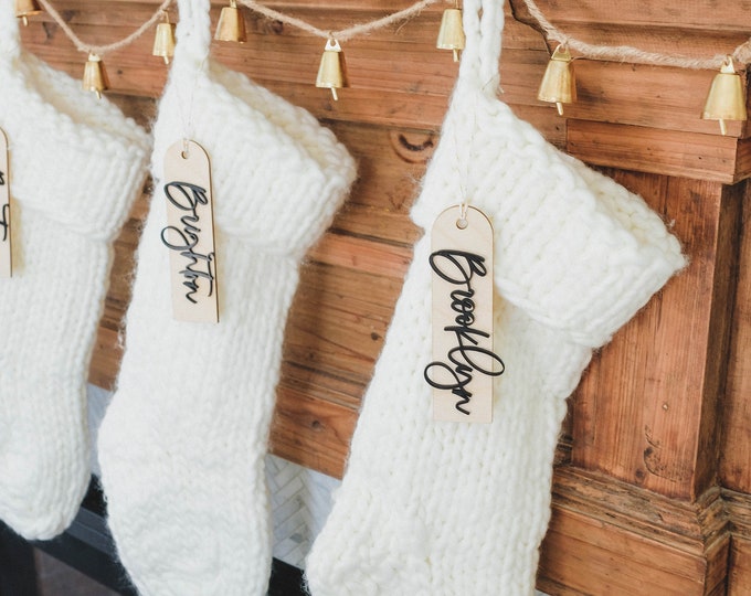 Personalized Stocking Tags, Custom Stocking Tags, Stocking Name Tags ...
