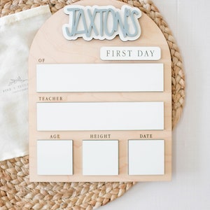 Personalized Back to School Sign With Whiteboard First Day of School ...