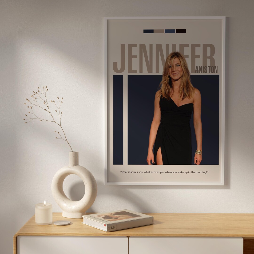 Jennifer Aniston Portrait Iconic TV Star Poster Essential Decor for ...