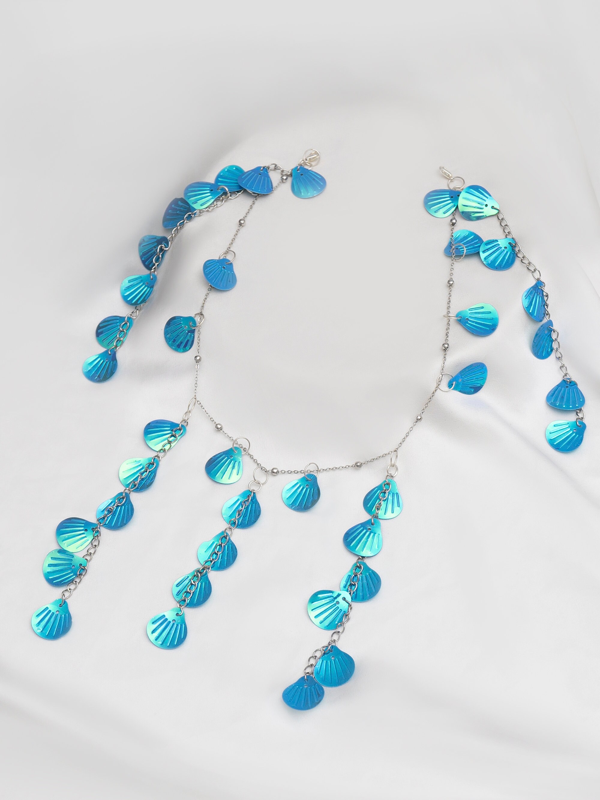 Clip-on Mermaid Hair Extension | Handmade W Beads & Cowrie Shell | Hair ...