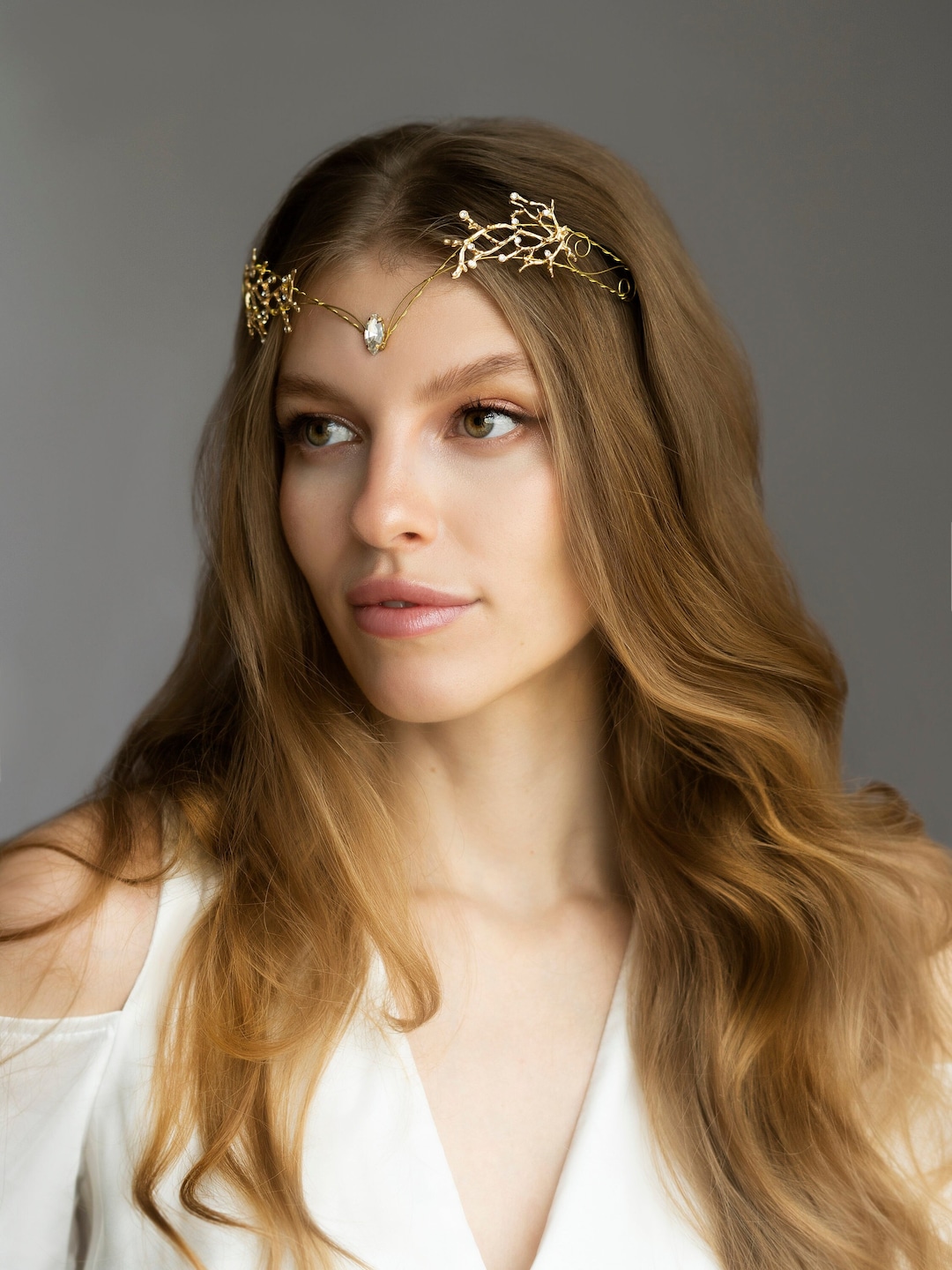 Elven Crown Wedding | Fairy Tiara | Elf Queen Floral Tiara | Flower ...