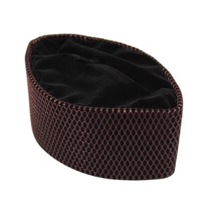 Brown and Black Net Oga Faaji African Native Hat Foldable Velvet Cap ...