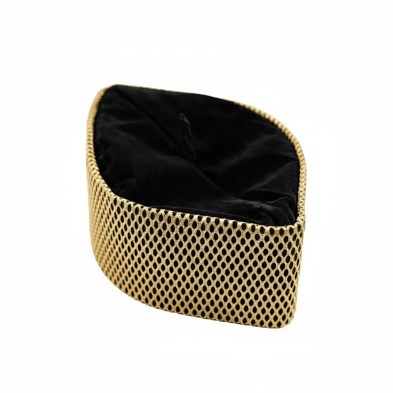 Black and Gold Net Oga Faaji African Native Hat Foldable Velvet Cap ...