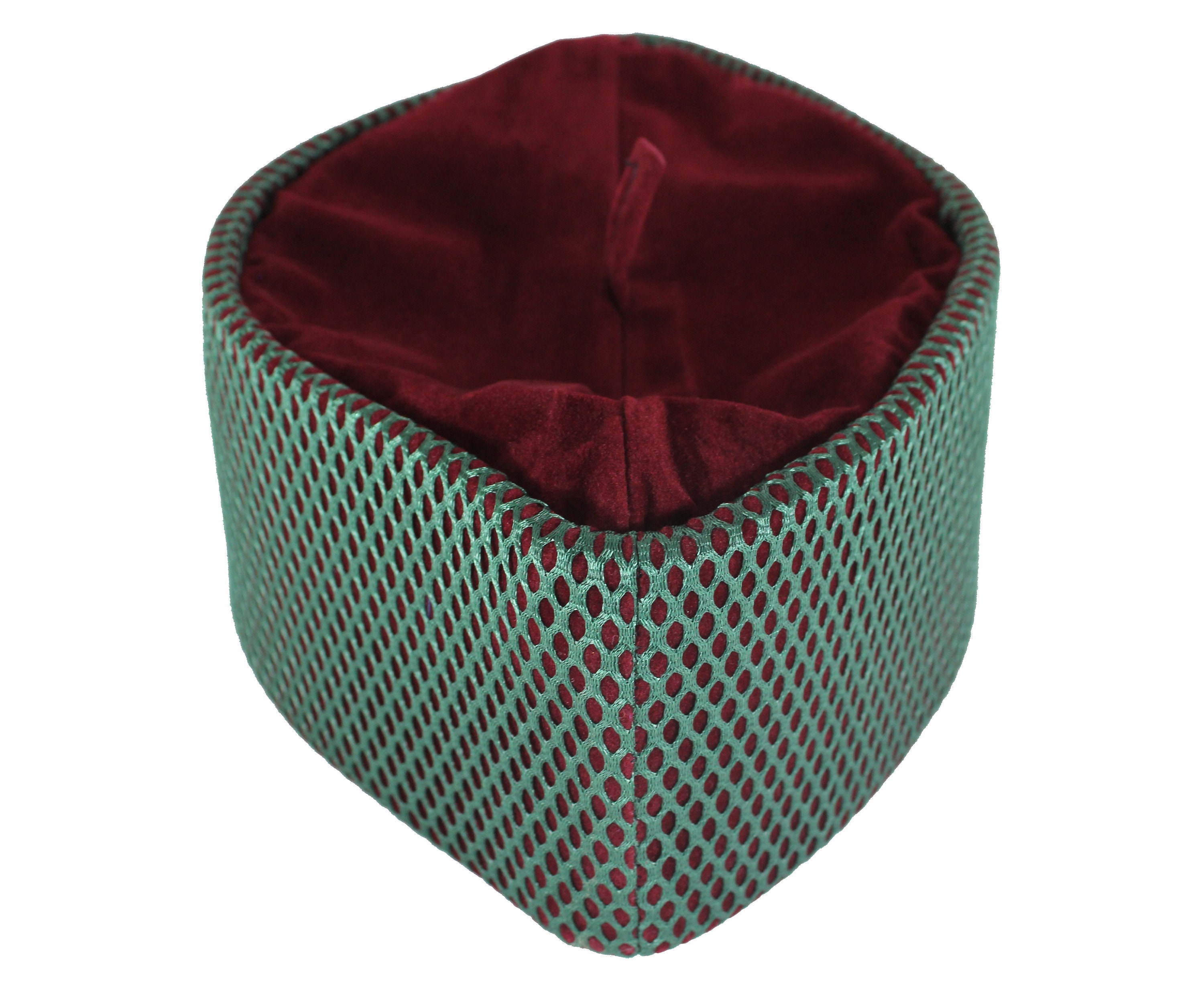 Burgundy/ Green Net Oga Faaji African Native Hat Foldable | Etsy