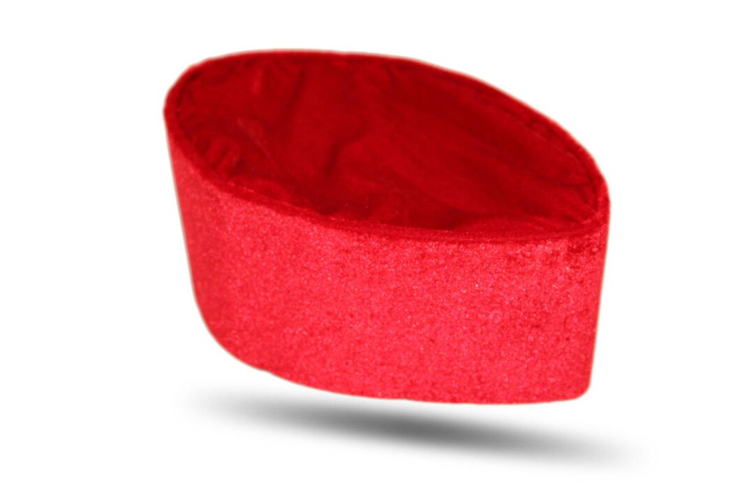 Red Oga Faaji African Native Hat Foldable Velvet Hat Kente Kufi Hat ...