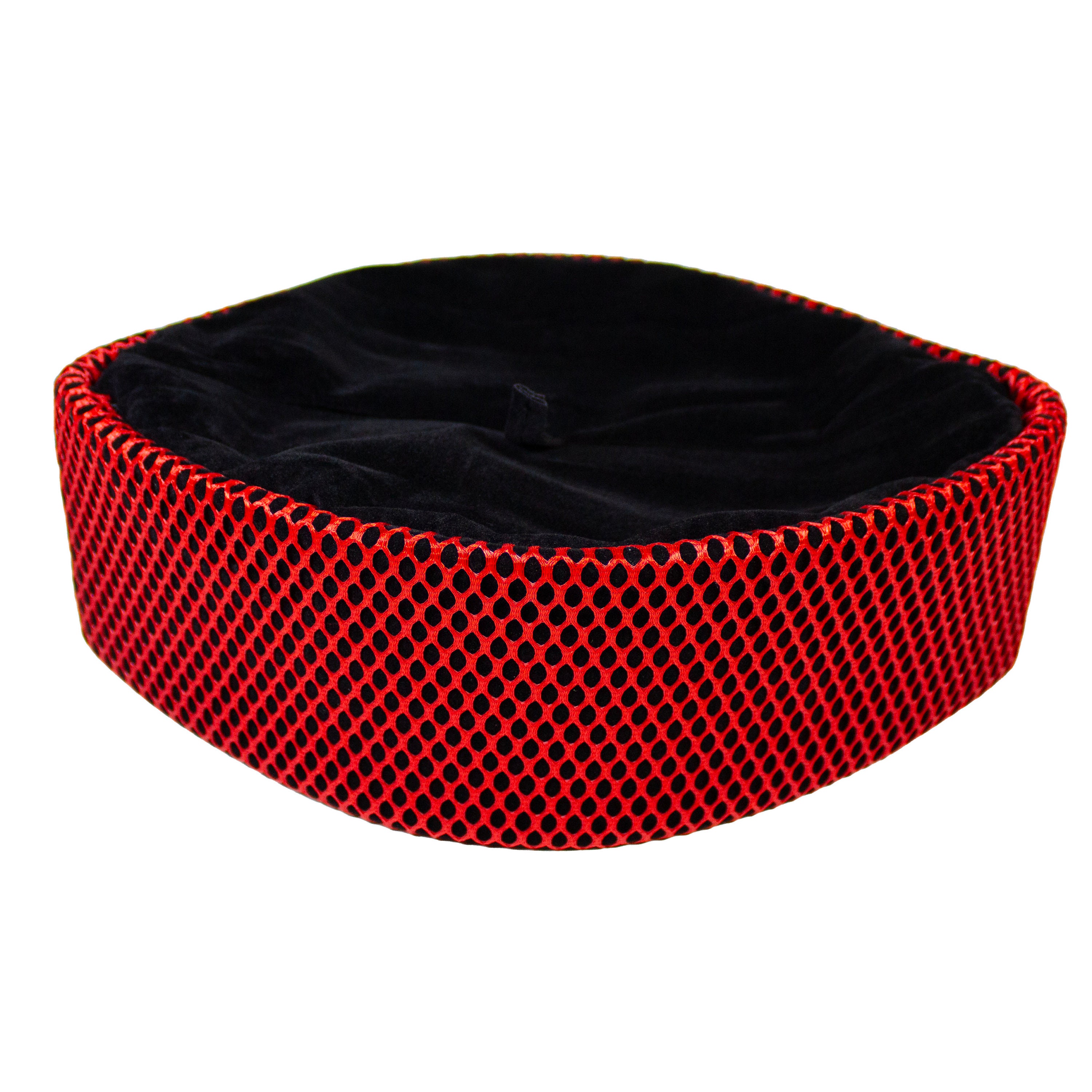 Black and Red Net Oga Faaji African Native Hat Foldable Velvet Cap ...
